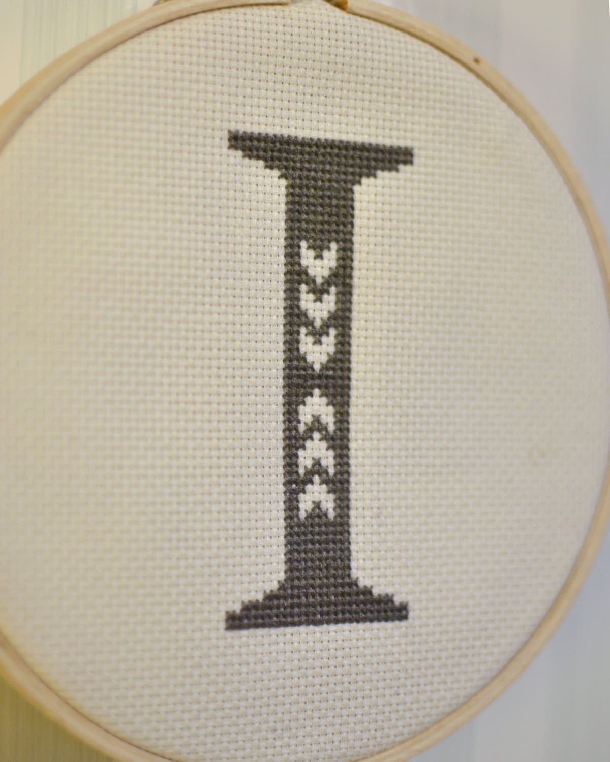Cross Stitch Letter I Pattern With Chevron Detail Digital - Etsy