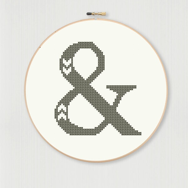 Ampersand Cross Stitch Pattern - Etsy
