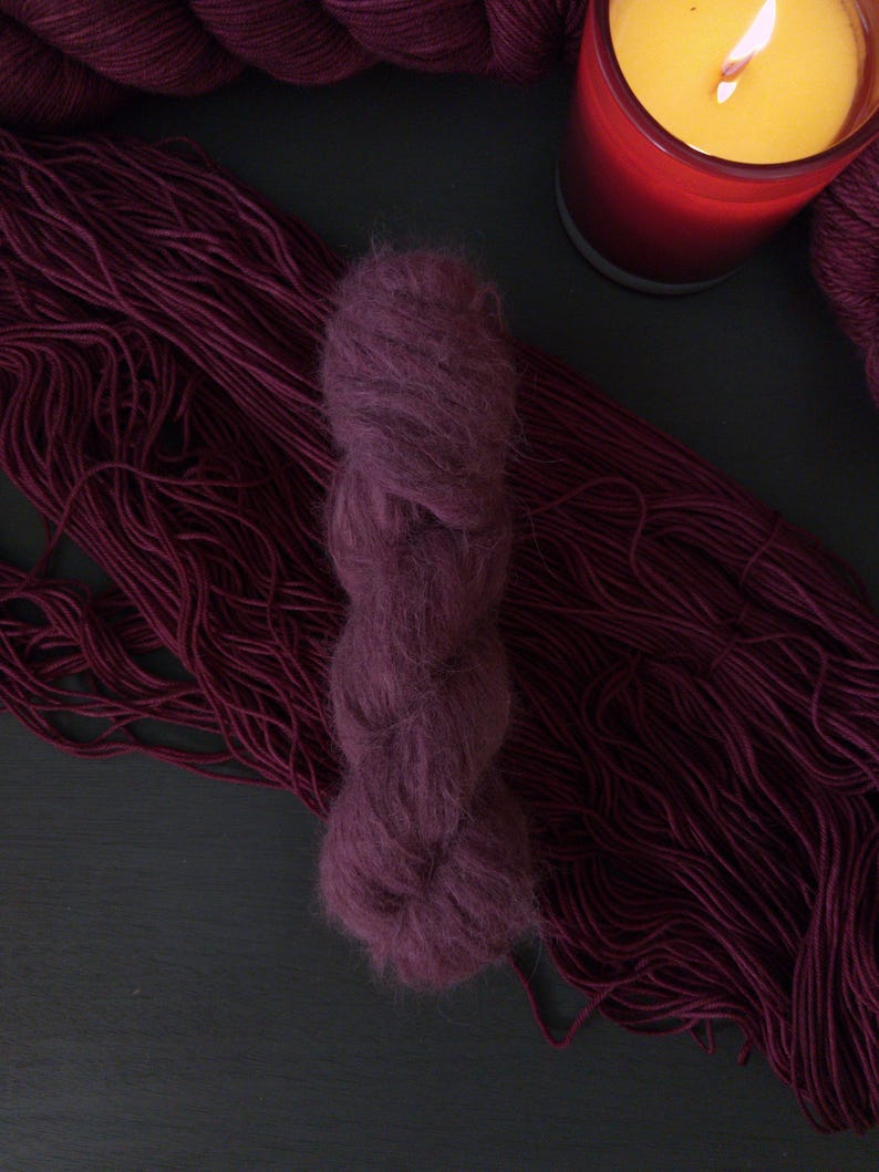 Cabernet - Hand Dyed Burgundy Yarn - DK, Worsted, Bulky Merino ...