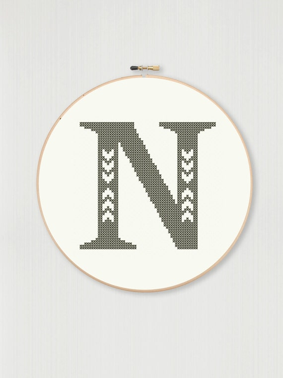 Megan Initial Chevron Pattern