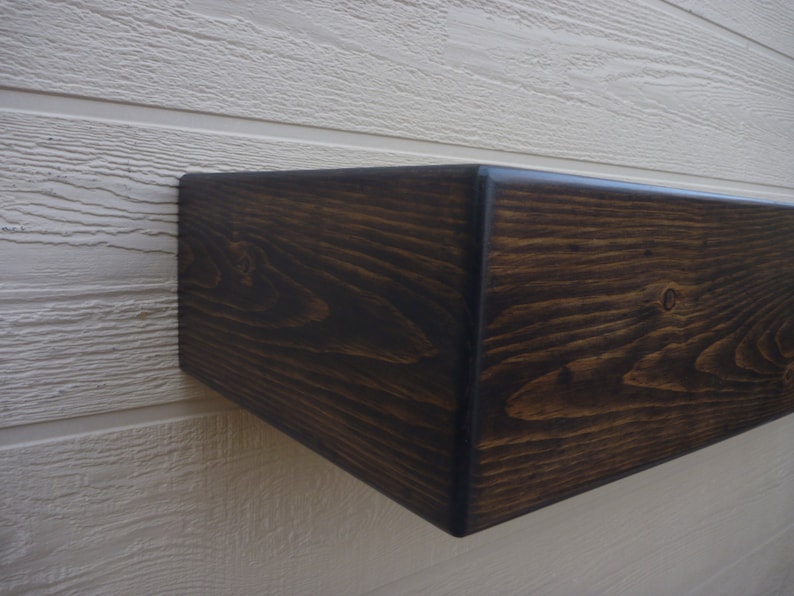 Dark Walnut Fireplace Mantel With Hidden Compartment, Secret Storage - Etsy