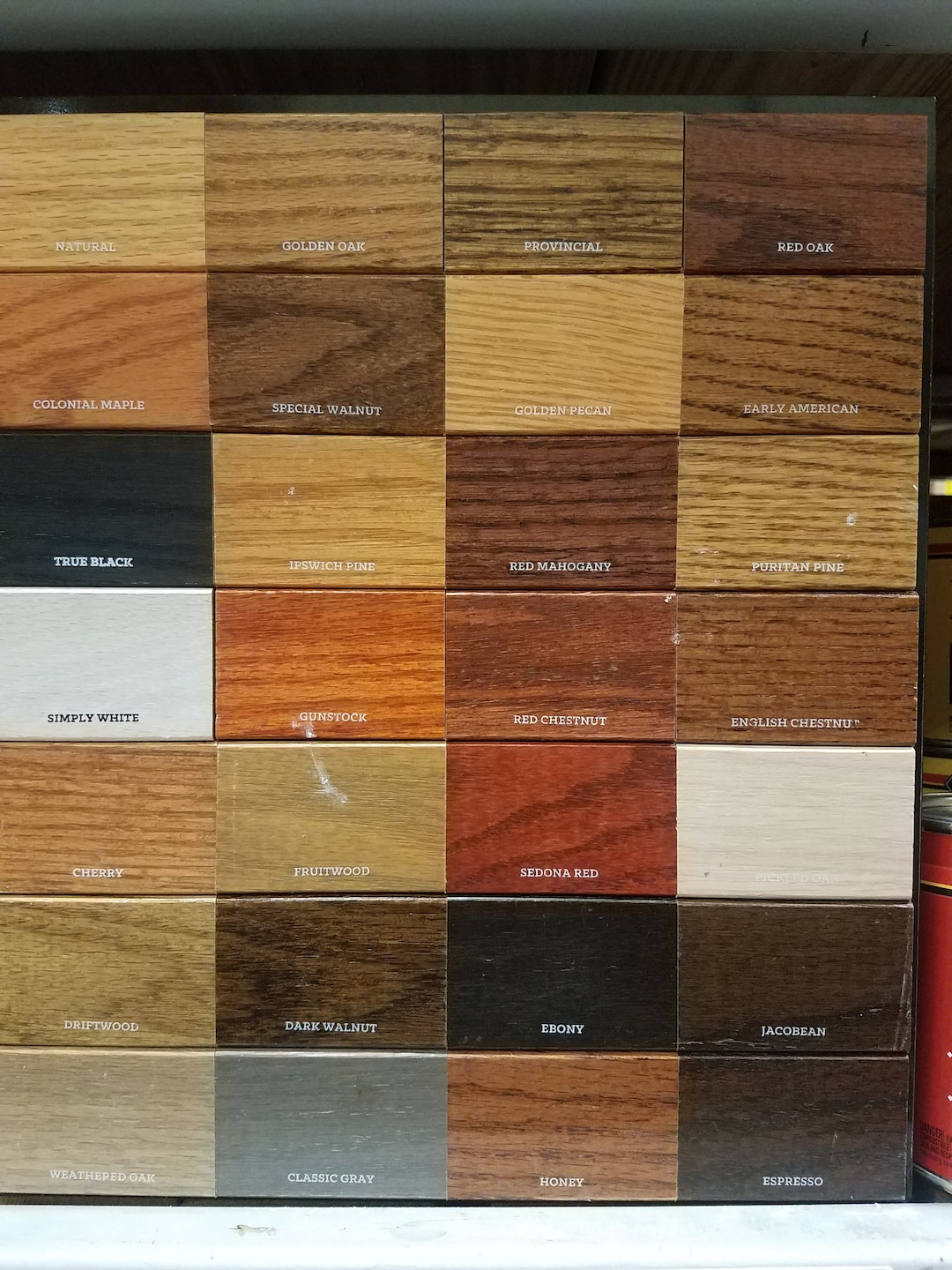 Wood Finish Color Swatch Sample: Pinewood, Plywood, White Oak - Etsy