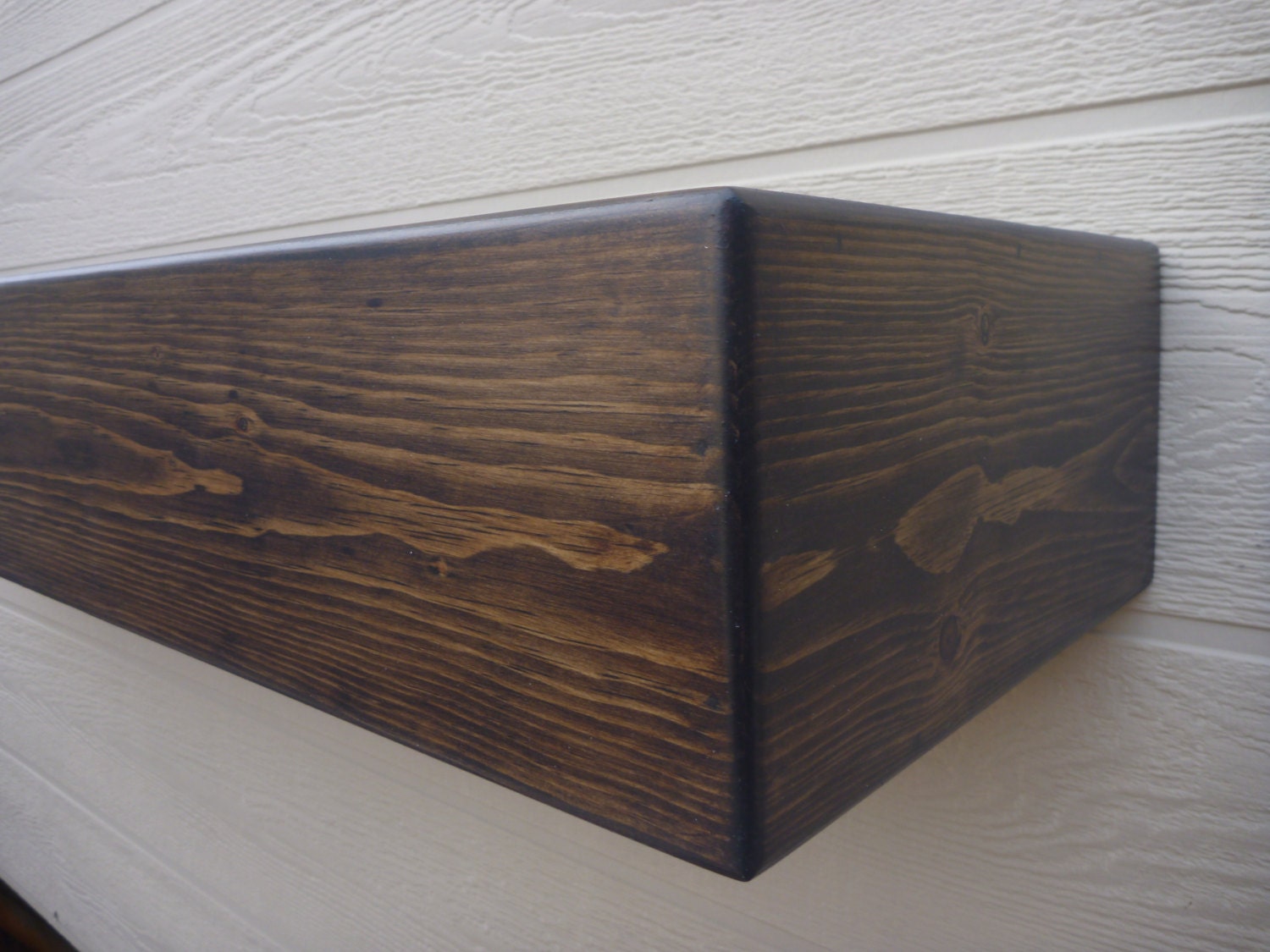 Dark Walnut Fireplace Mantel With Hidden Compartment, Secret Storage - Etsy