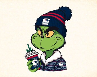 Patriots Football Grinchmas PNG, Boujee Grinch Football PNG - Etsy