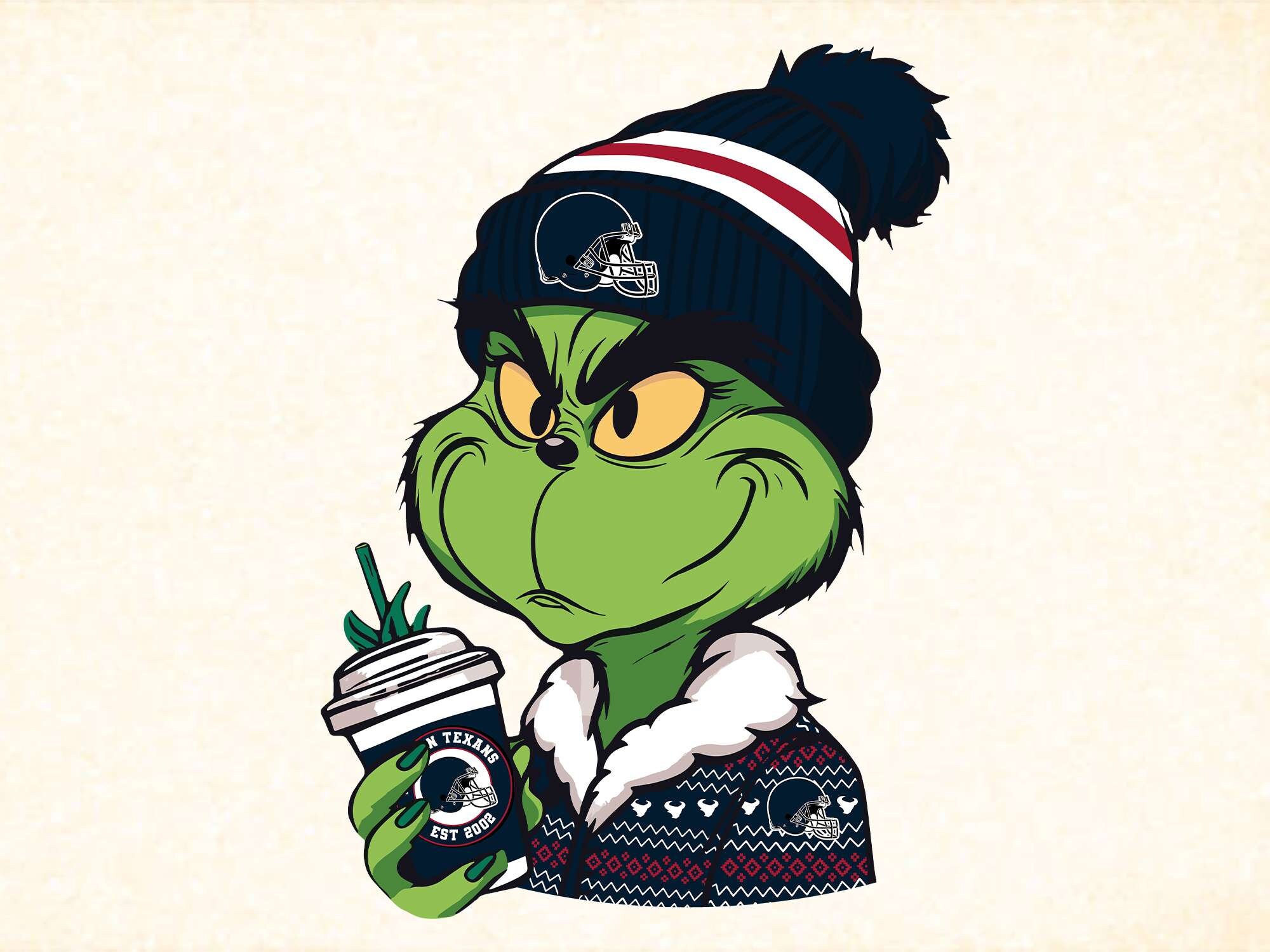 Texans Football Grinchmas PNG, Boujee Grinch Football PNG - Etsy