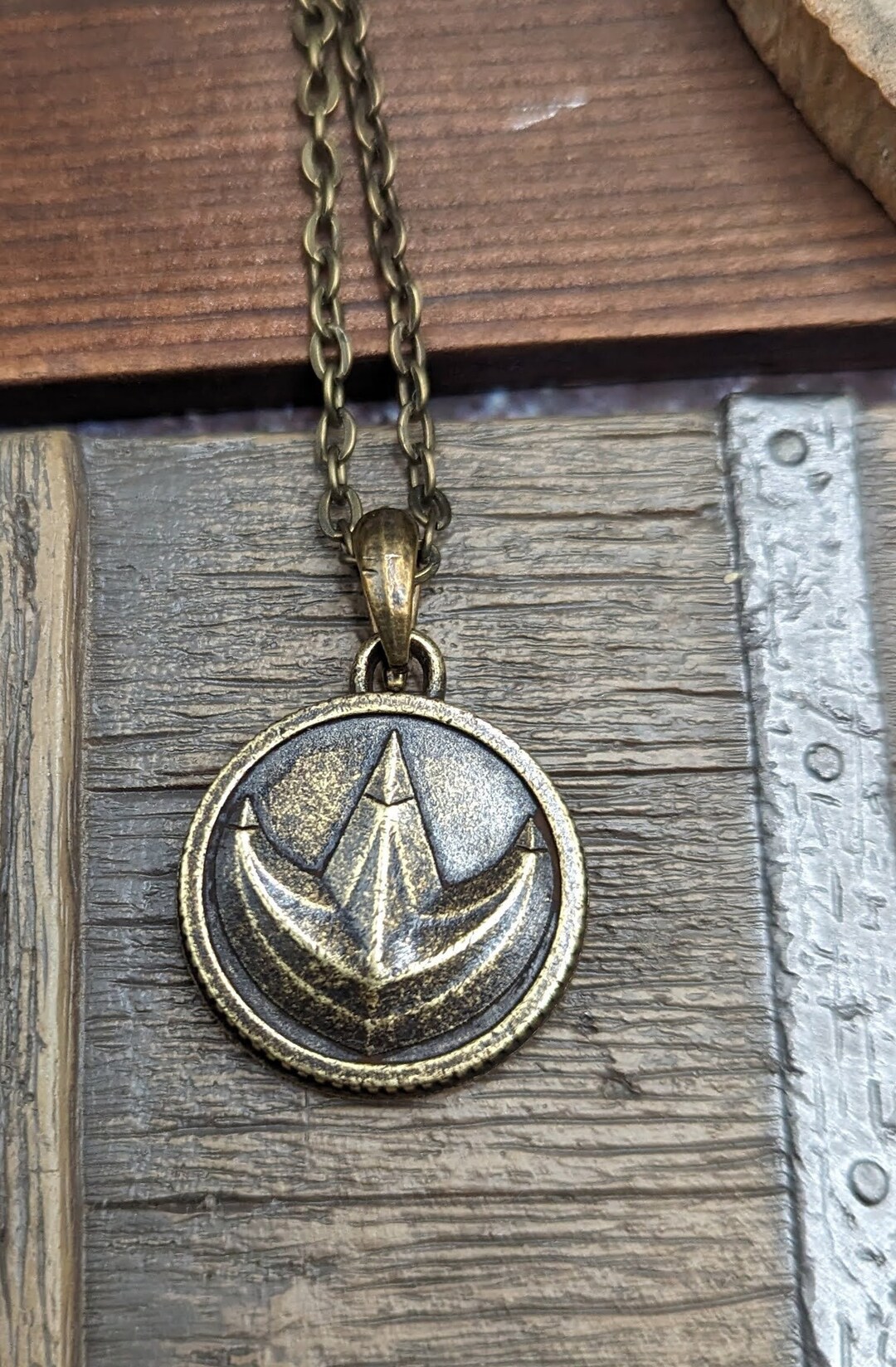 Green Power Rangers Legacy Dragon Coin Necklace Hand Cast Metal Bronze ...