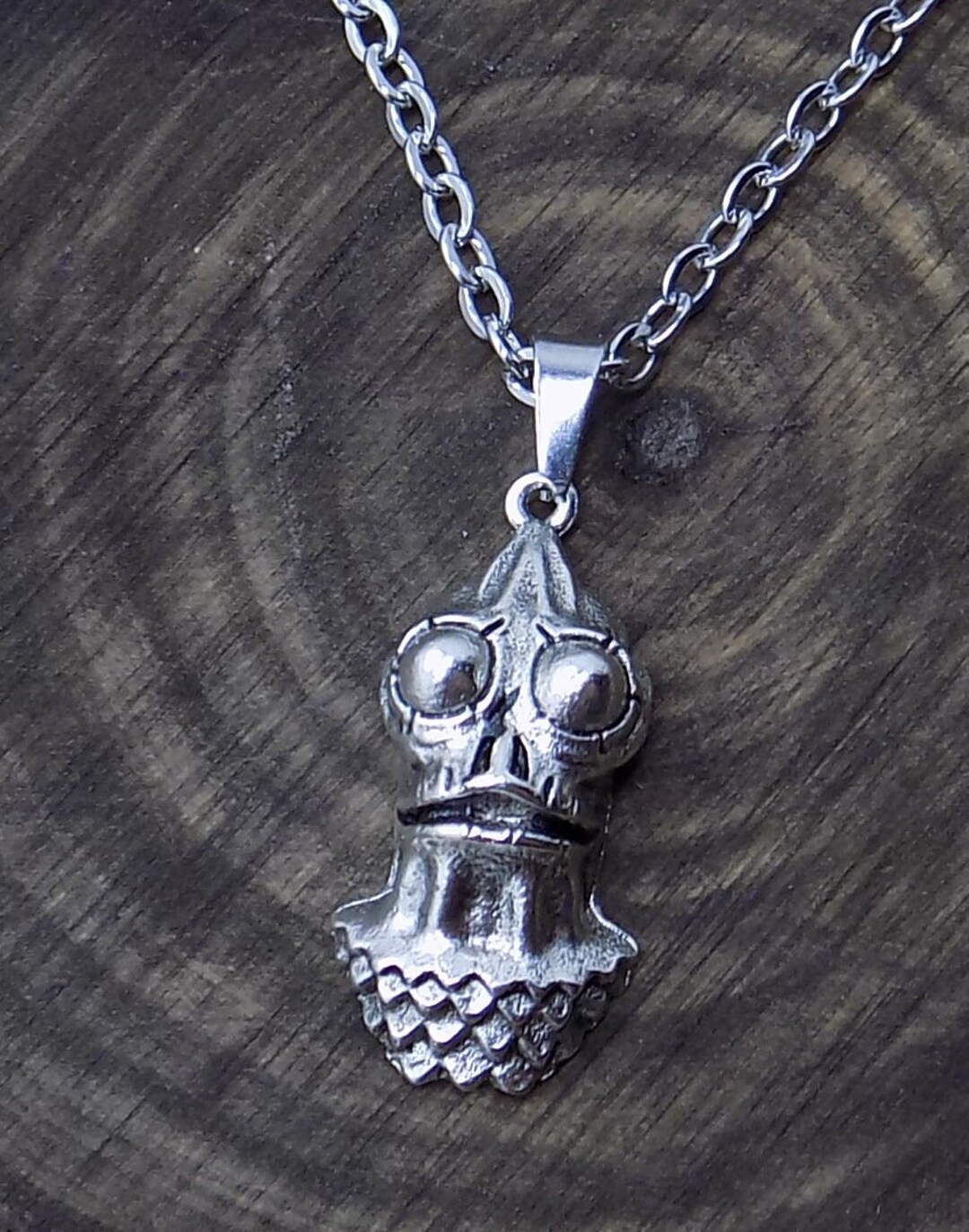 Sleestak From Land of the Lost Silver Plated Necklace - Etsy
