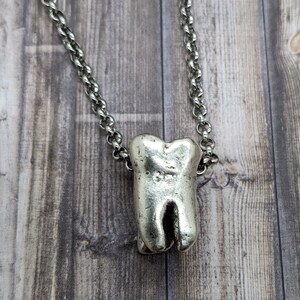 BIG Anatomical Tooth Silver Plated Fine Grade Pewter Necklace - Etsy