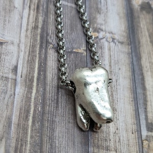 BIG Anatomical Tooth Silver Plated Fine Grade Pewter Necklace - Etsy