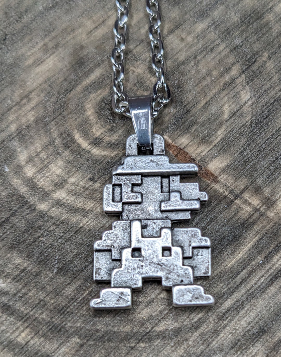 Mario Ninetendo Necklace Silver Plated Pewter - Etsy