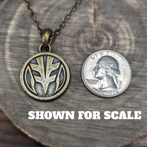 White Tiger Power Rangers Lightning Power Coin Necklace Hand Cast Metal ...