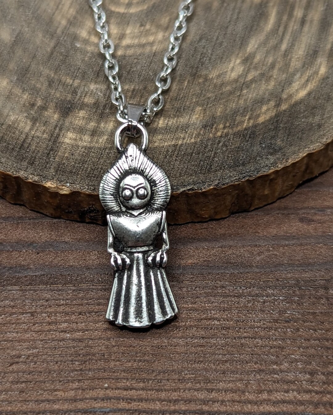 Braxie the Flatwoods Monster Necklace Silver Plated Fine Grade Pewter ...