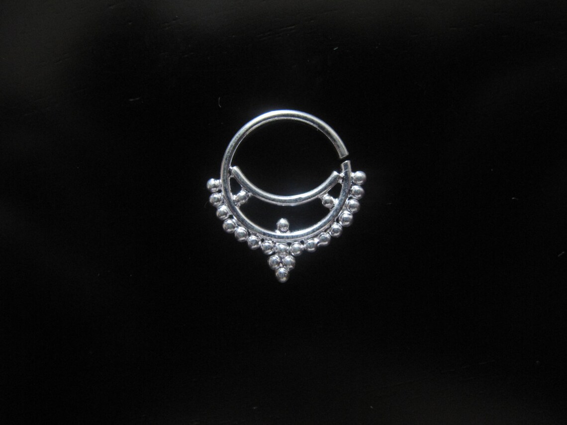 Silver Septum, Tribal Silver Sterling Septum, Ethnic Tribal Silver ...