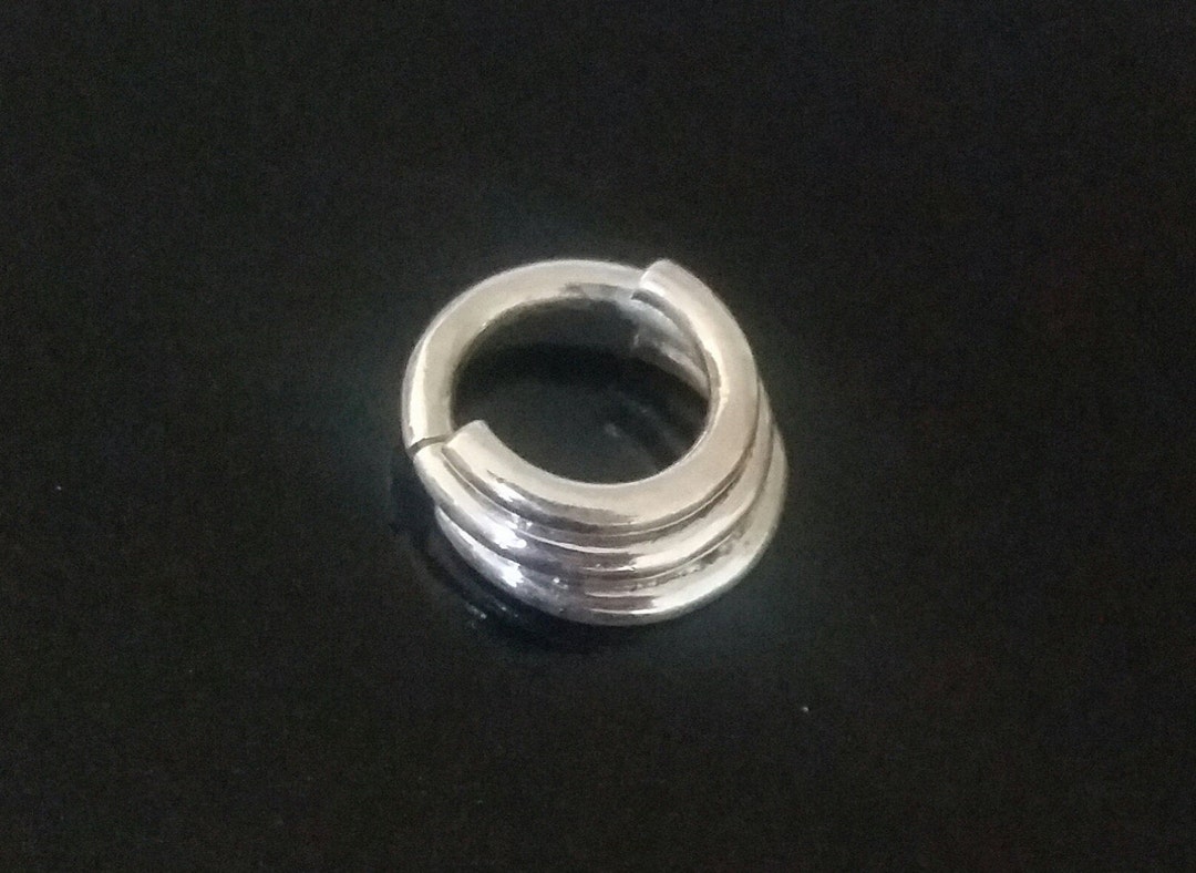 3 Rings Silver Septum, 16 Gauge 3 Rings Septum, 3 Ranks Septum, Triple ...