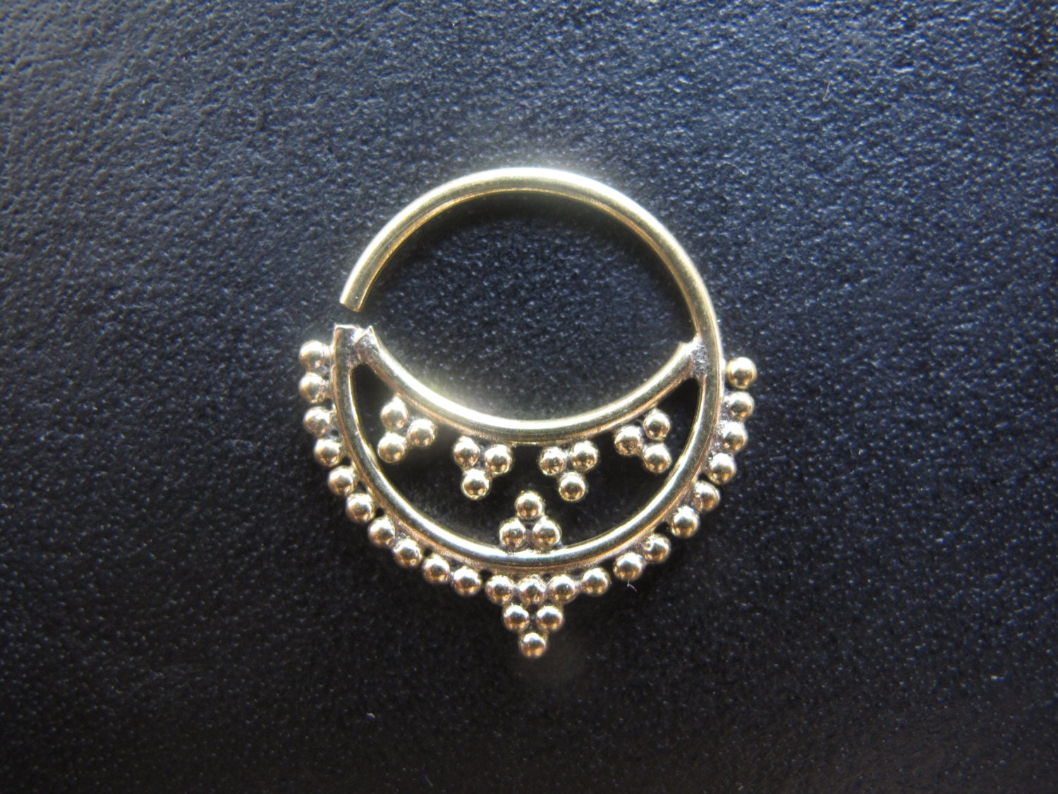 Brass Septum , Tribal Brass Septum, Ethnic Tribal Brass Septum, Nose Ring, Septum, Indian Nose ...