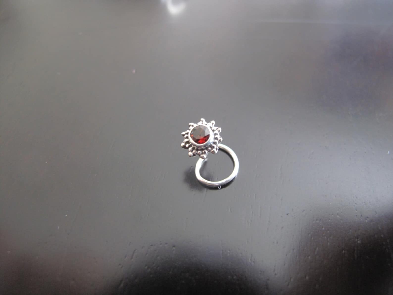 Moon Stone Nose Pin Silver Nose Studindian Nose Ring Nose | Etsy