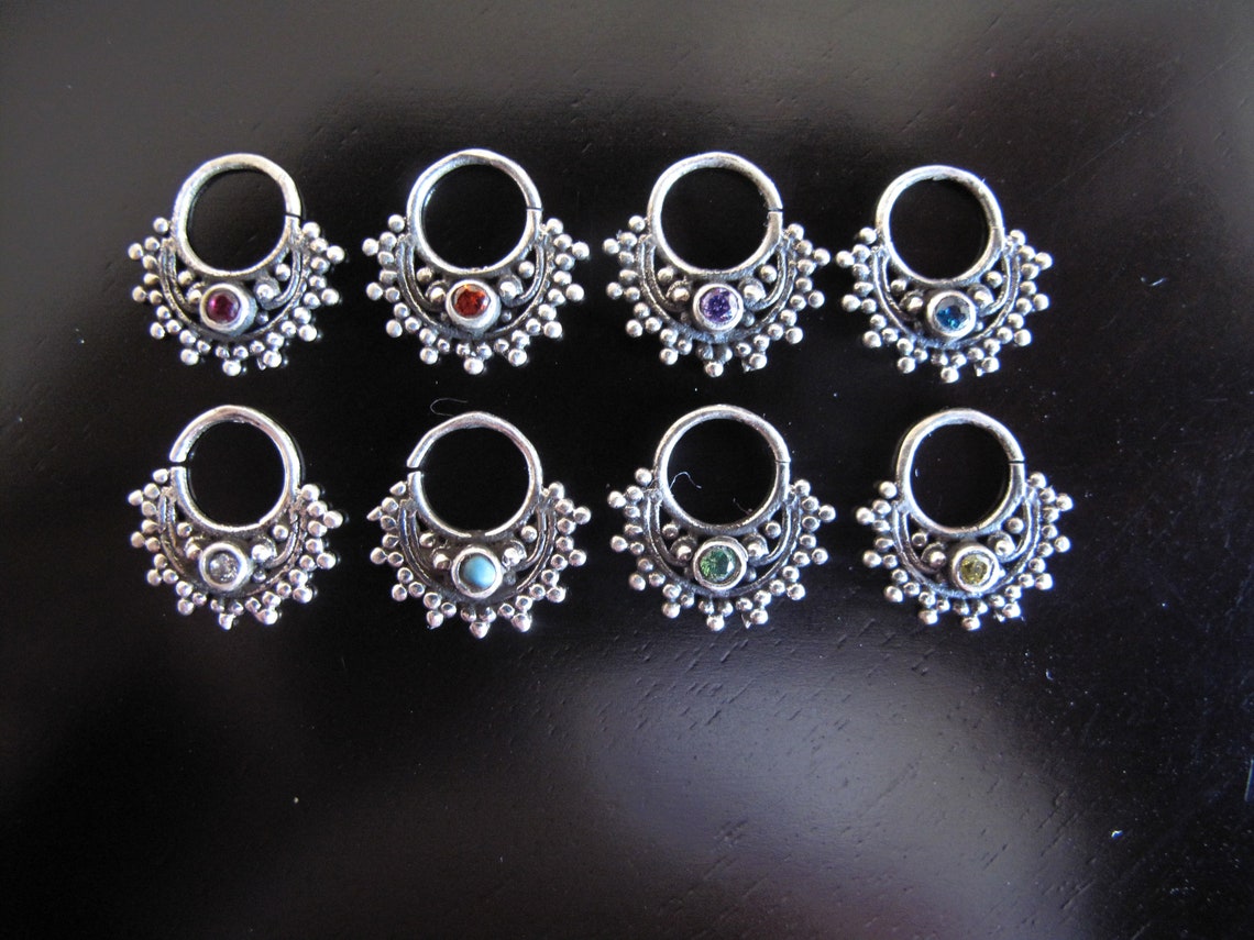 Helix Piercing Silver Helix Tragus ring Tiny ring Tiny | Etsy