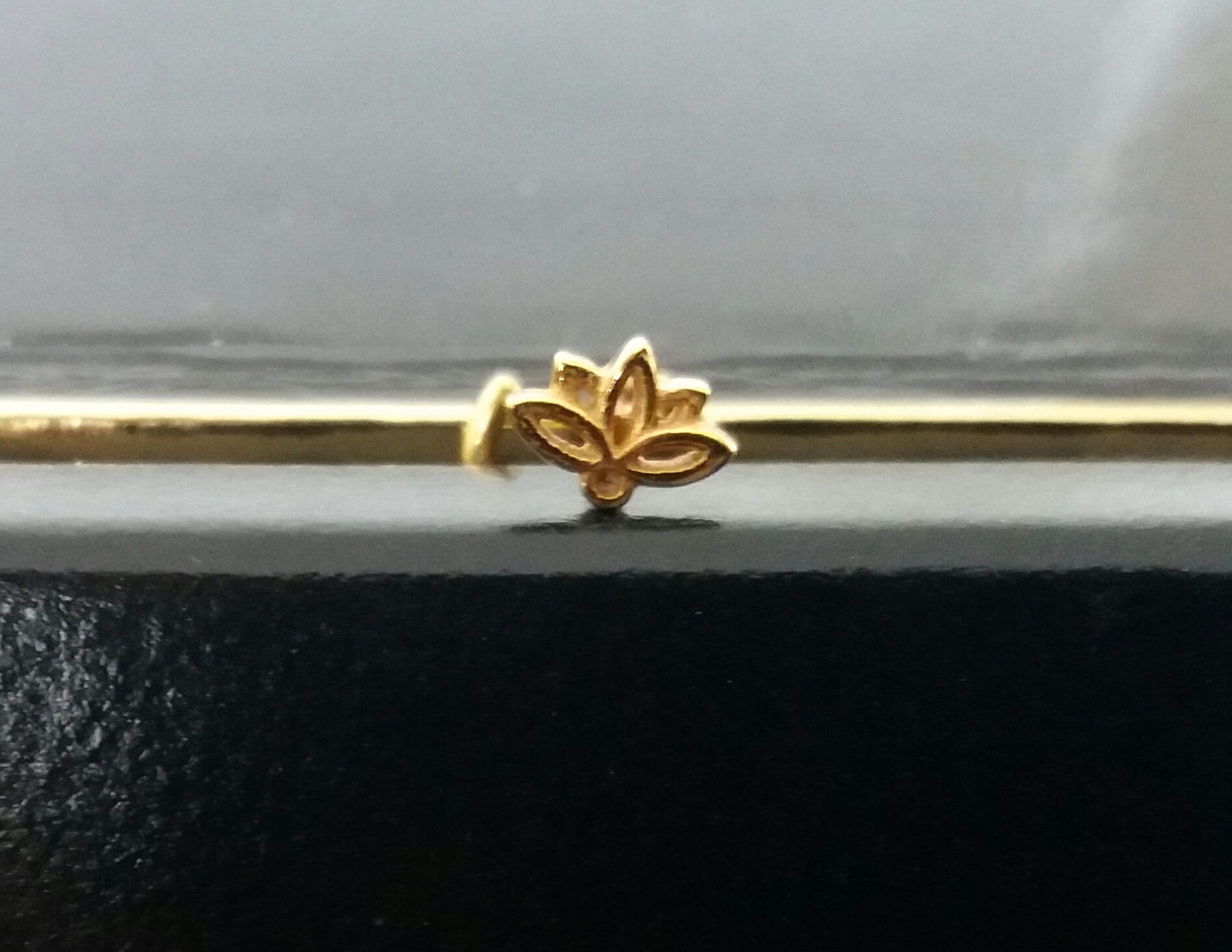 Gold Plated Lotus Flower Nose Stud,flower Gold Plated Nose Stud, Gold ...
