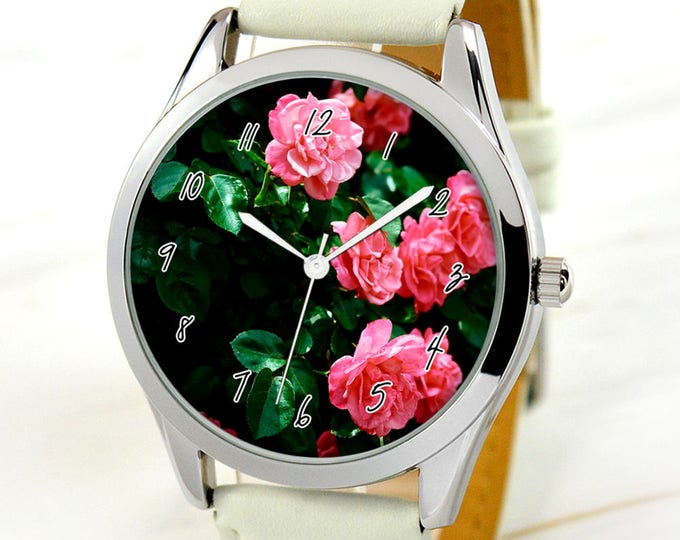Pink Roses Watch for Women Unique Gifts Womens Watch Retro Style Watch ...