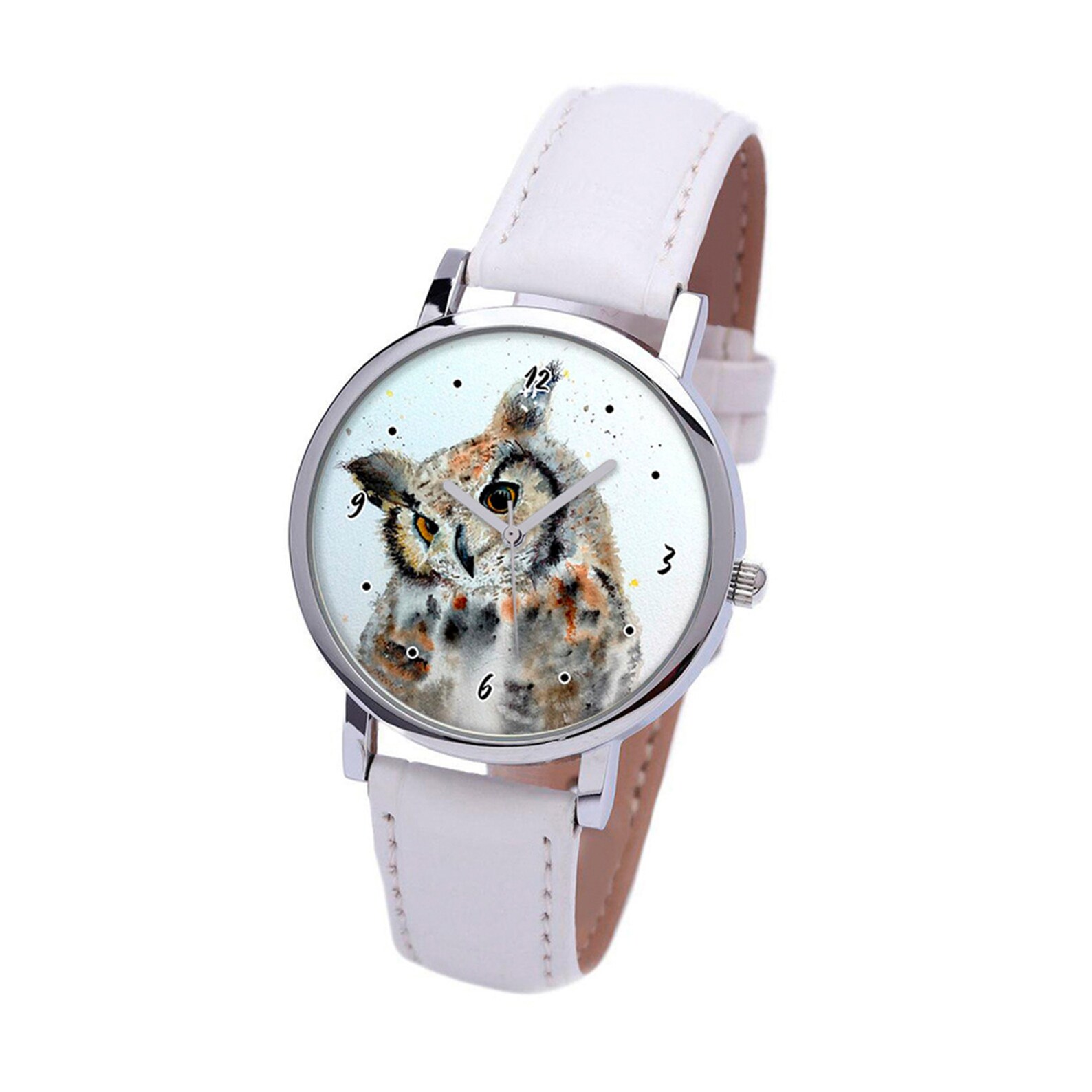 Watercolor Owl Watch Unique Gifts Watercolor Gift Mens Watch Watches ...