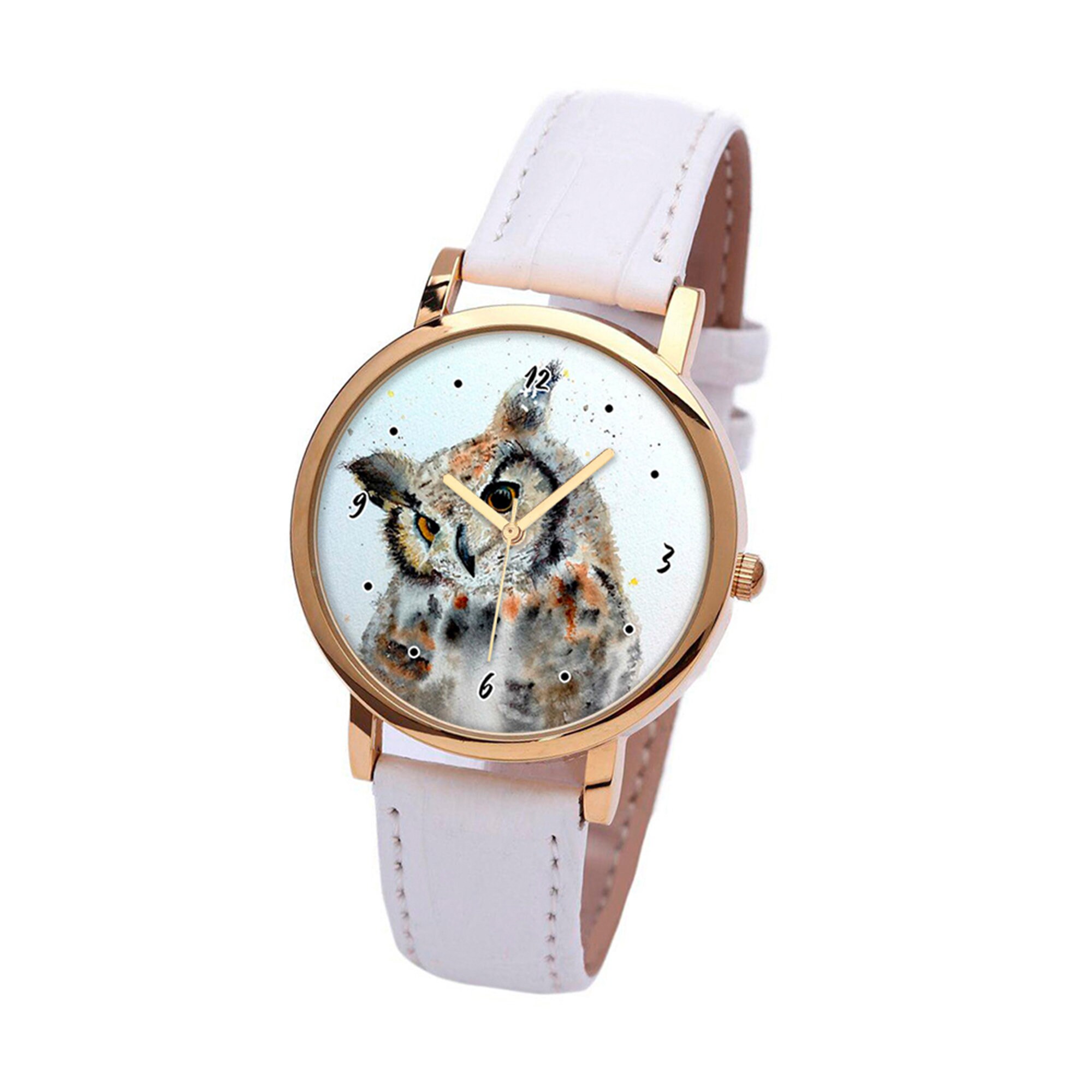 Watercolor Owl Watch Unique Gifts Watercolor Gift Mens Watch Watches ...