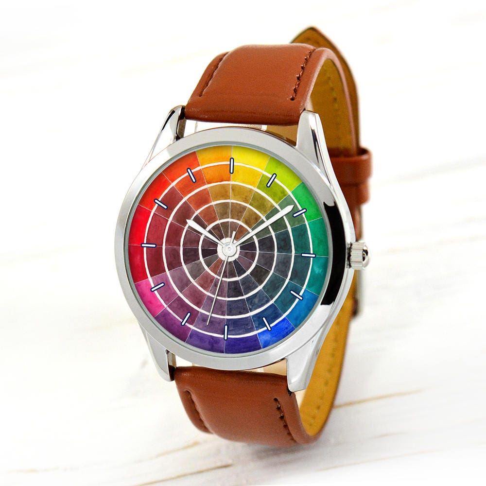 Color Wheel Watch Gift for Artist Watches for Men Womens Watch Art ...
