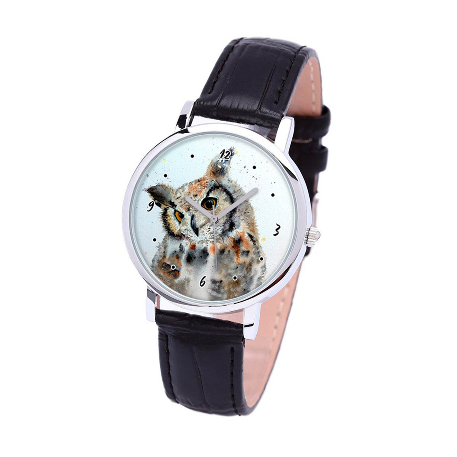 Watercolor Owl Watch Unique Gifts Watercolor Gift Mens Watch Watches ...