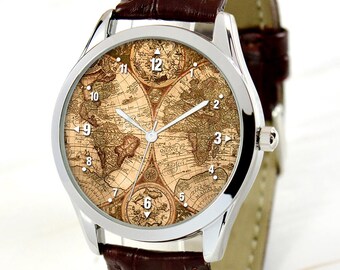 World Map Watch - Etsy