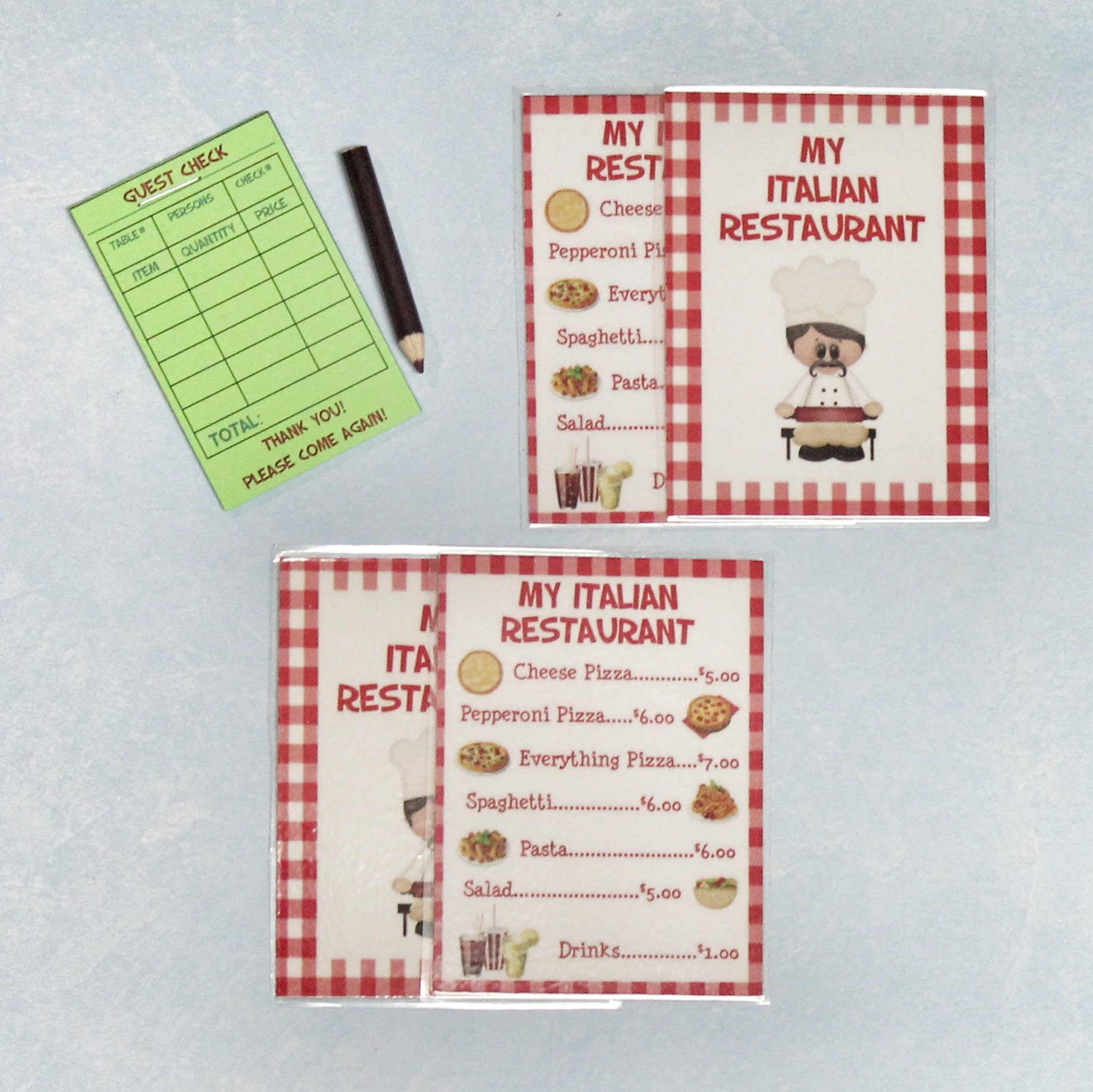 Doll Accessories 18 Inch Doll Doll Menu Menu Set - Etsy