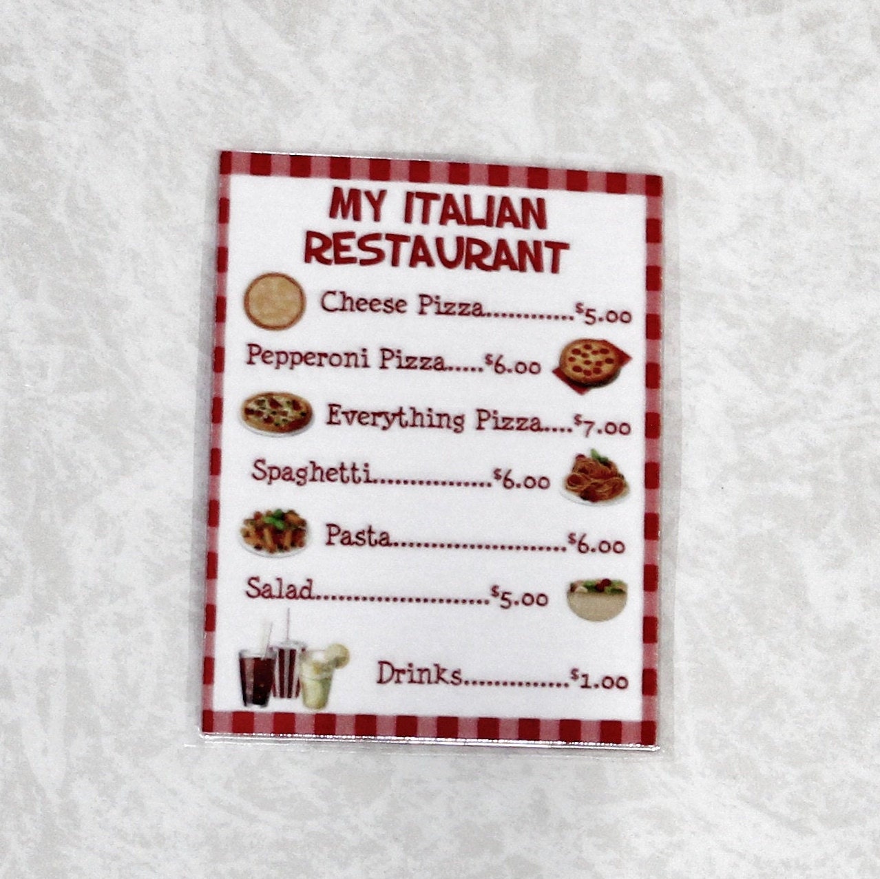 Doll Accessories 18 Inch Doll Doll Menu Menu Set - Etsy