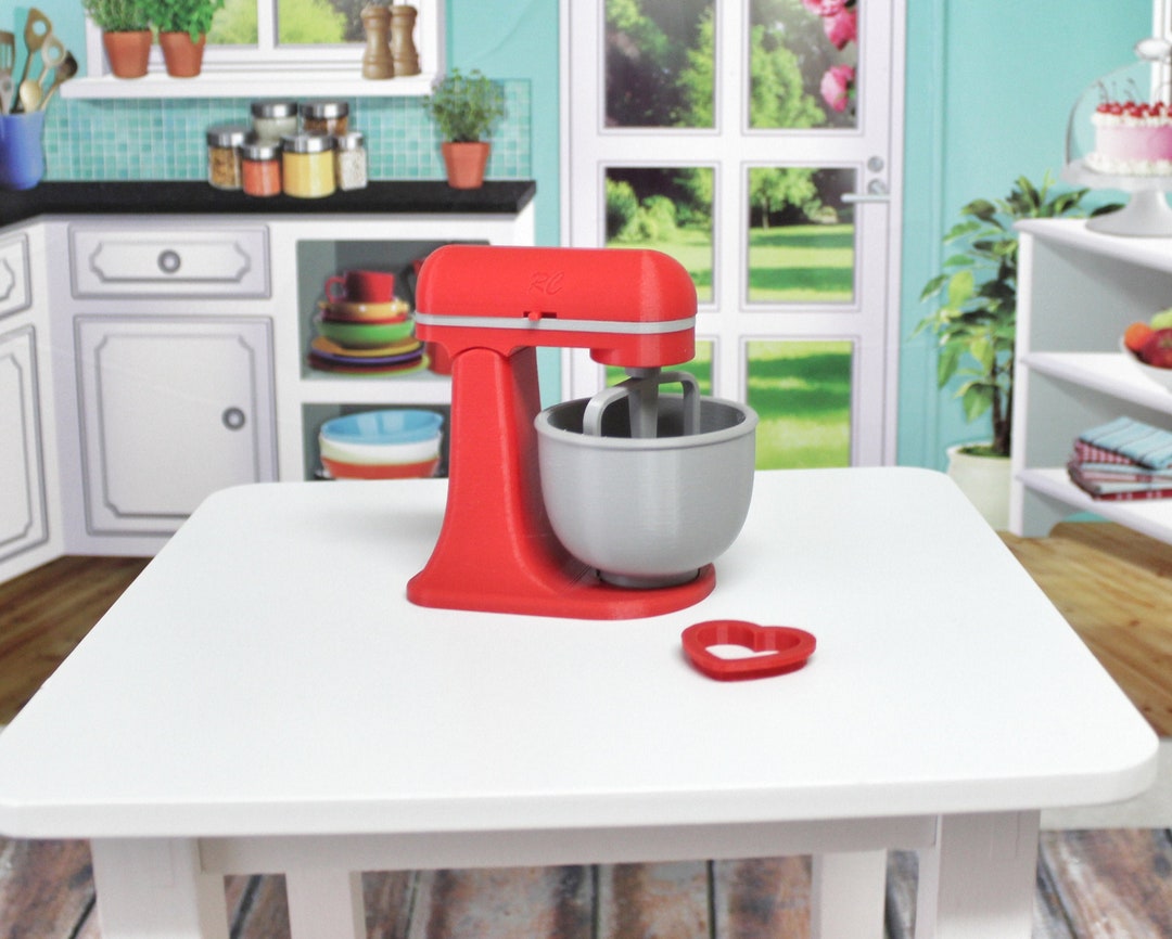 Red 18 Inch Doll Mixer – 3D Printed Miniature Kitchen Accessory - Etsy