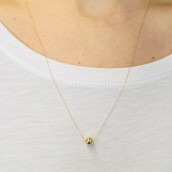 Gold Bead Necklace - Etsy