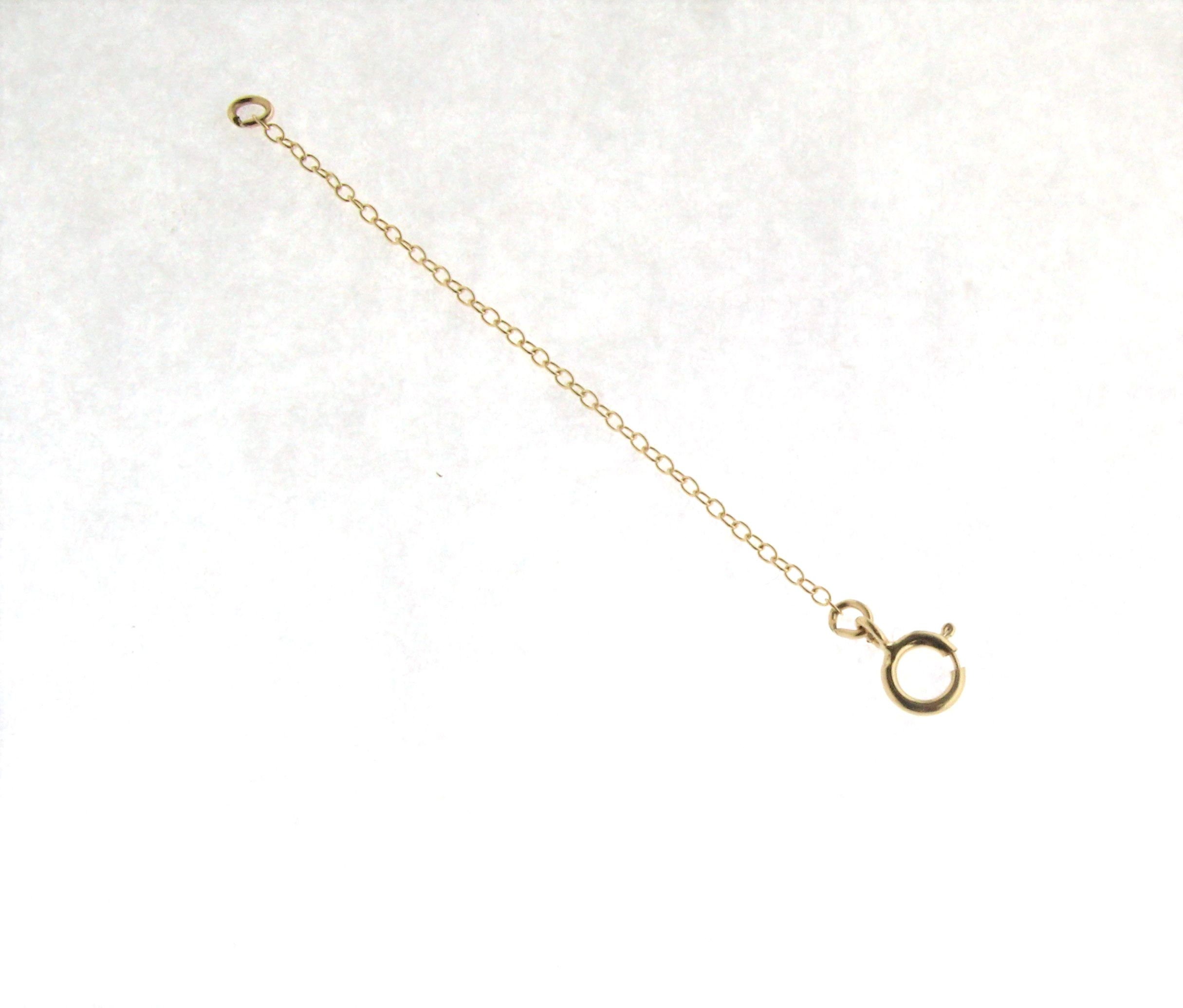 14kt Yellow and White Gold 1mm Chain Extender 2.5 Inches / 2 - Etsy Norway