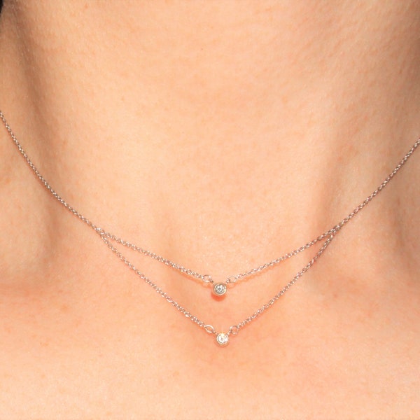 Double Layer Necklace - Etsy