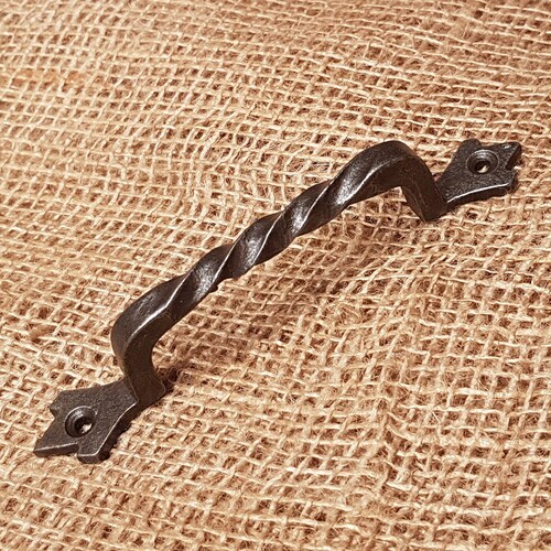 Large Iron Twisted Handle Pull Handle Utitility Hardware - Etsy