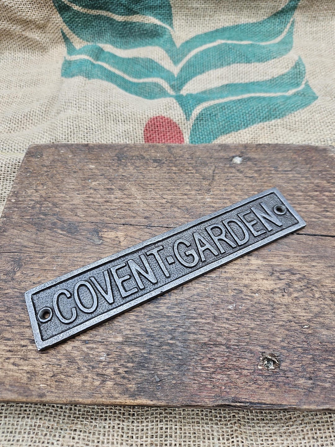 Plaque COVENT GARDEN Cast Antique Iron 30mm X 200mm - Etsy