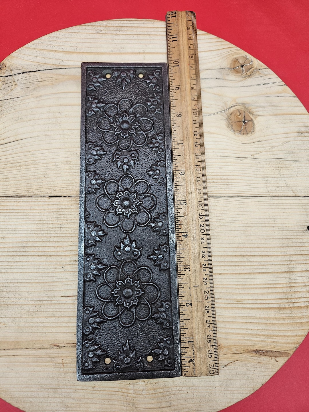 Ellerker - Door Push Plate - Antique Cast Iron - Etsy