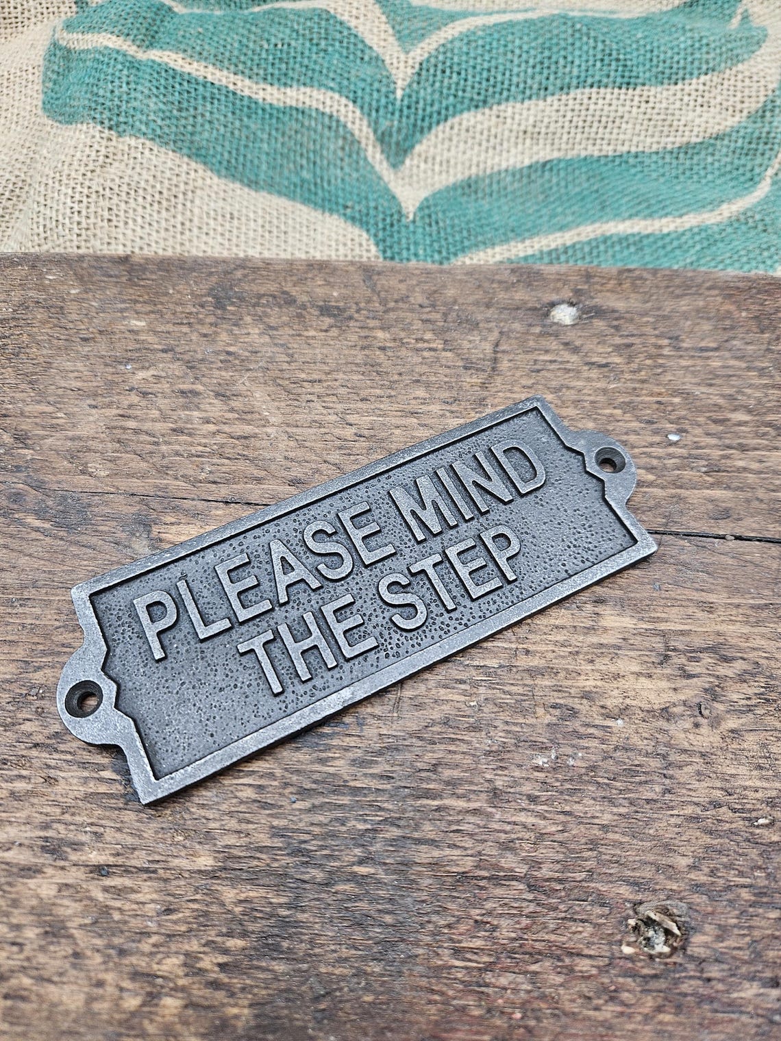 Plaque "please Mind the Step" Antique Iron 155mm X 55mm - Etsy