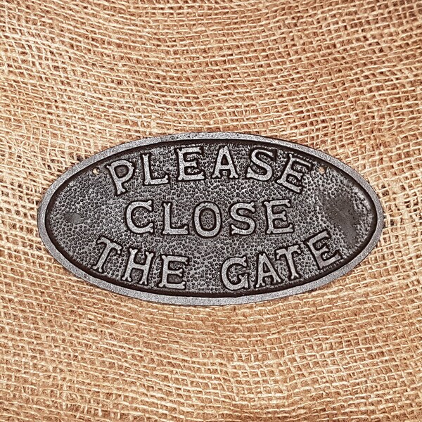 Cast Iron Gate Signs - Etsy