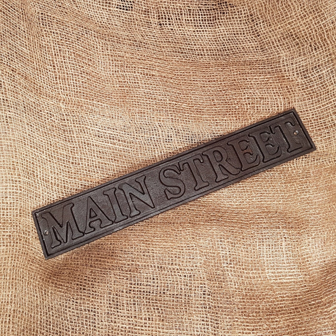 Main Street - Cast Antique Iron Plaque/sign - Etsy