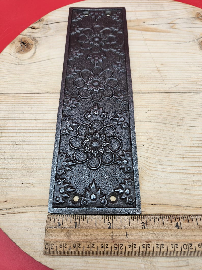 Ellerker - Door Push Plate - Antique Cast Iron - Etsy