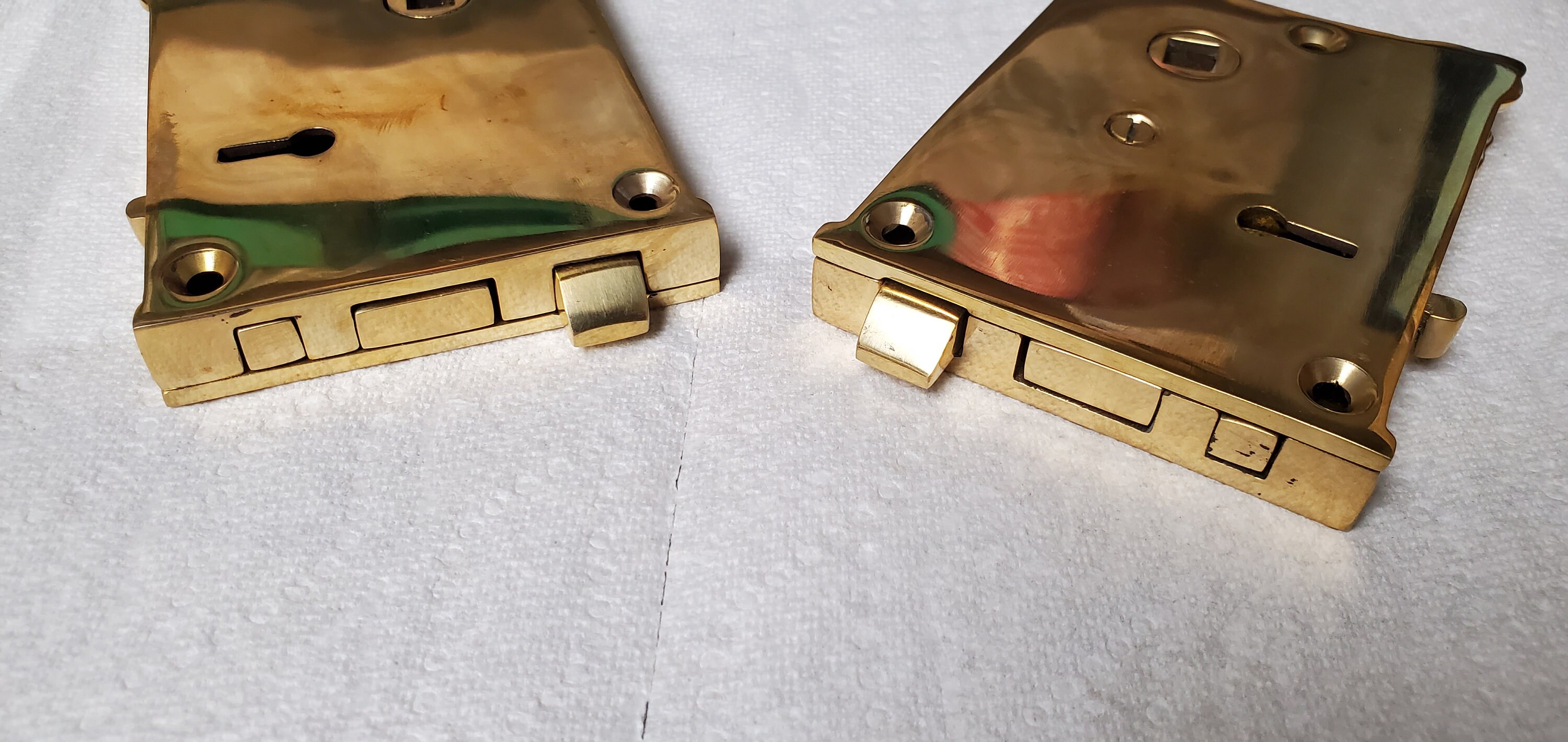 Solid Brass Rim Lock C/w 2 Brass Keys - Etsy