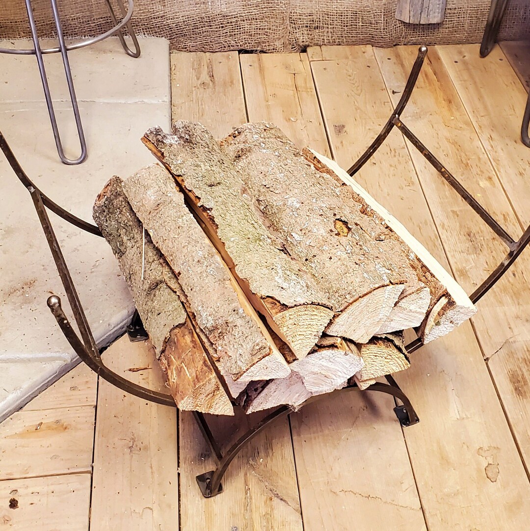Log Holder Small Antique Iron Rustic - Etsy