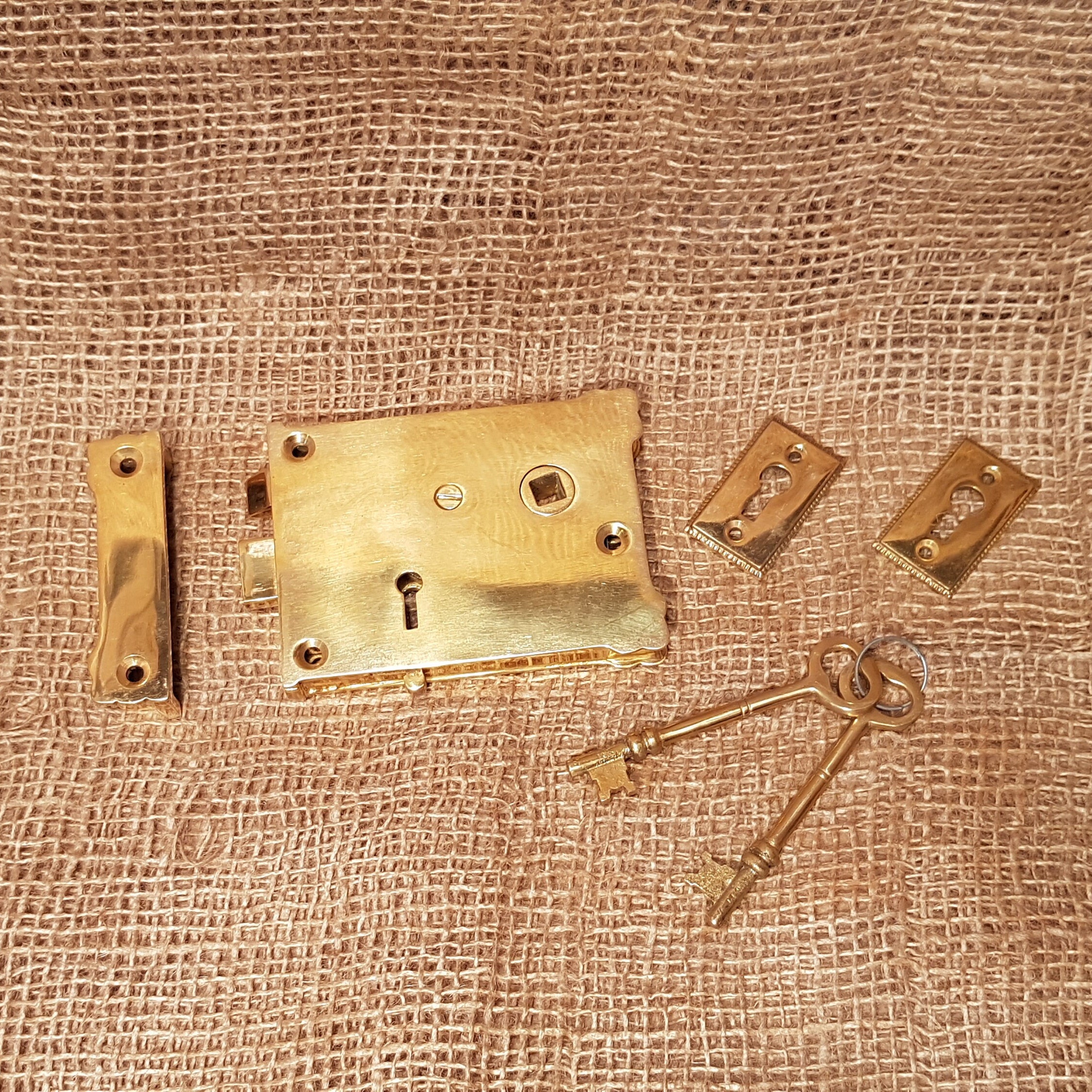 Solid Brass Rim Lock C/w 2 Brass Keys - Etsy