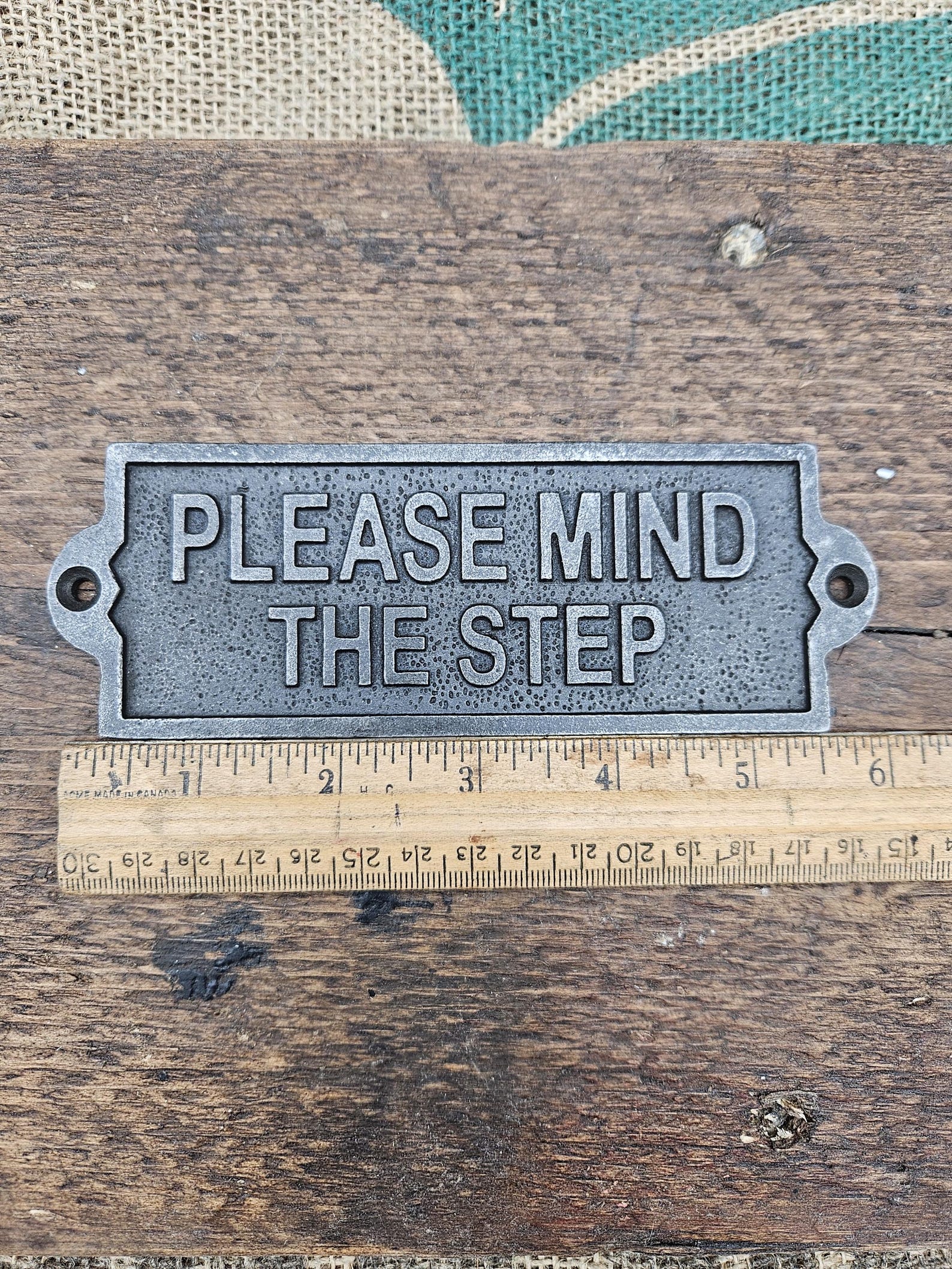Plaque "please Mind the Step" Antique Iron 155mm X 55mm - Etsy