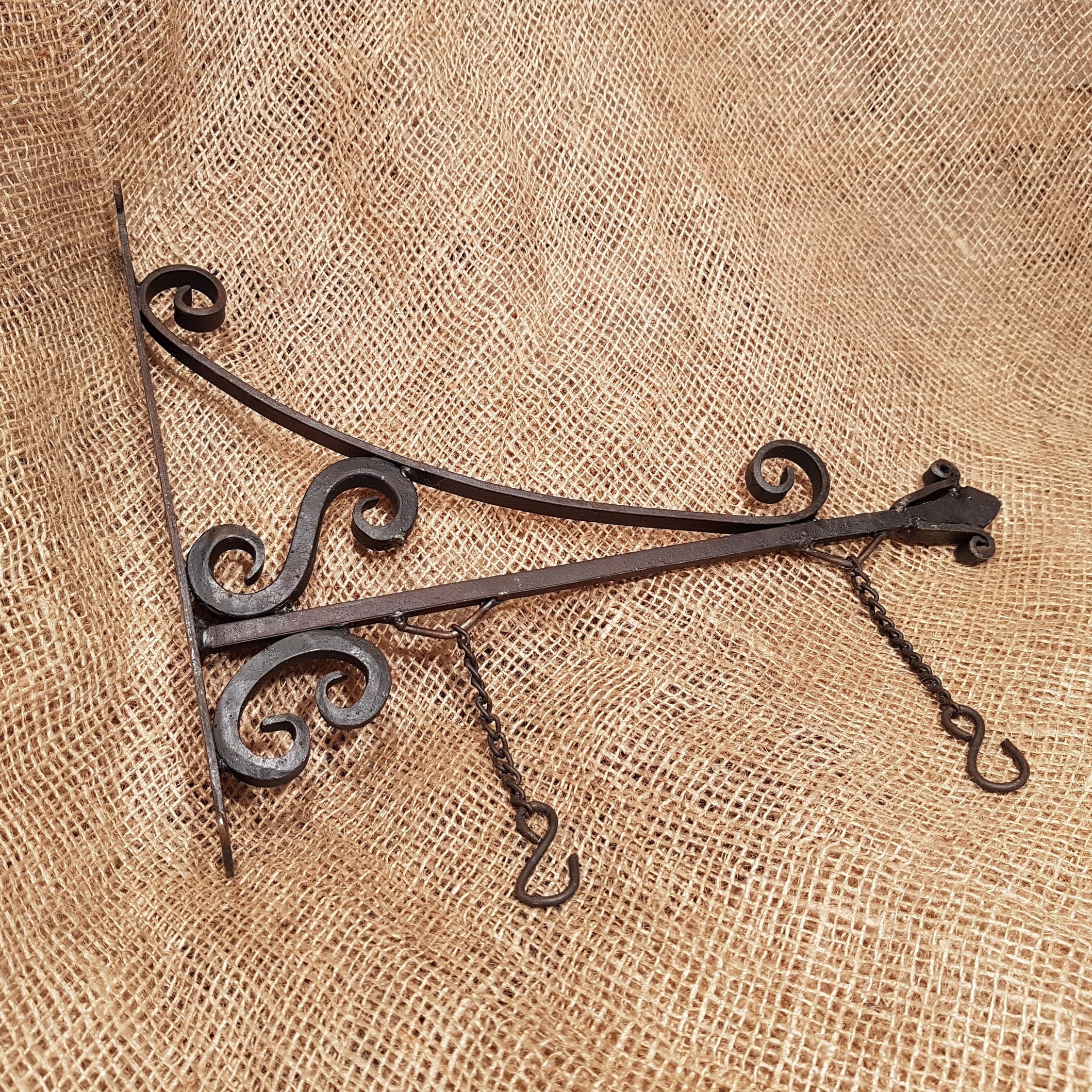 Wrought Iron Sign Brackets Hanging Sign Brackets Exterior | Black