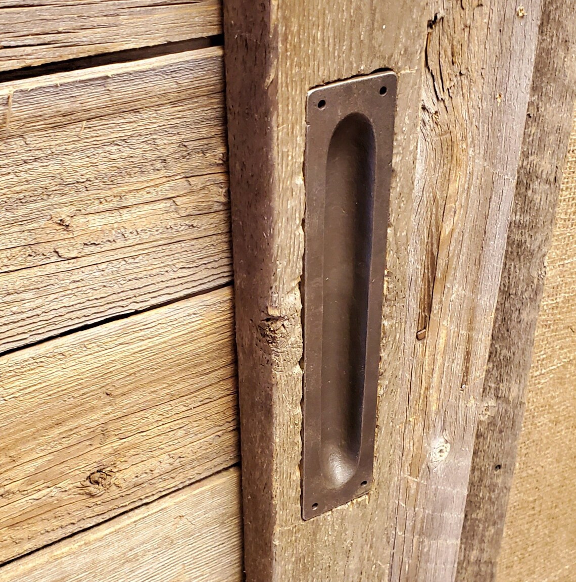 Inset Flush Pull Handle 10 Vintage Antique Iron Heavy - Etsy