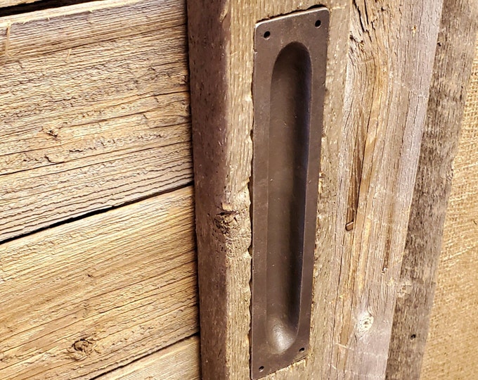 Inset Flush Pull Handle 10 Vintage Antique Iron Heavy Duty - Etsy