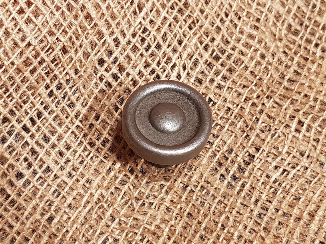 Round Indent Cast Iron Drawer Knob | Etsy