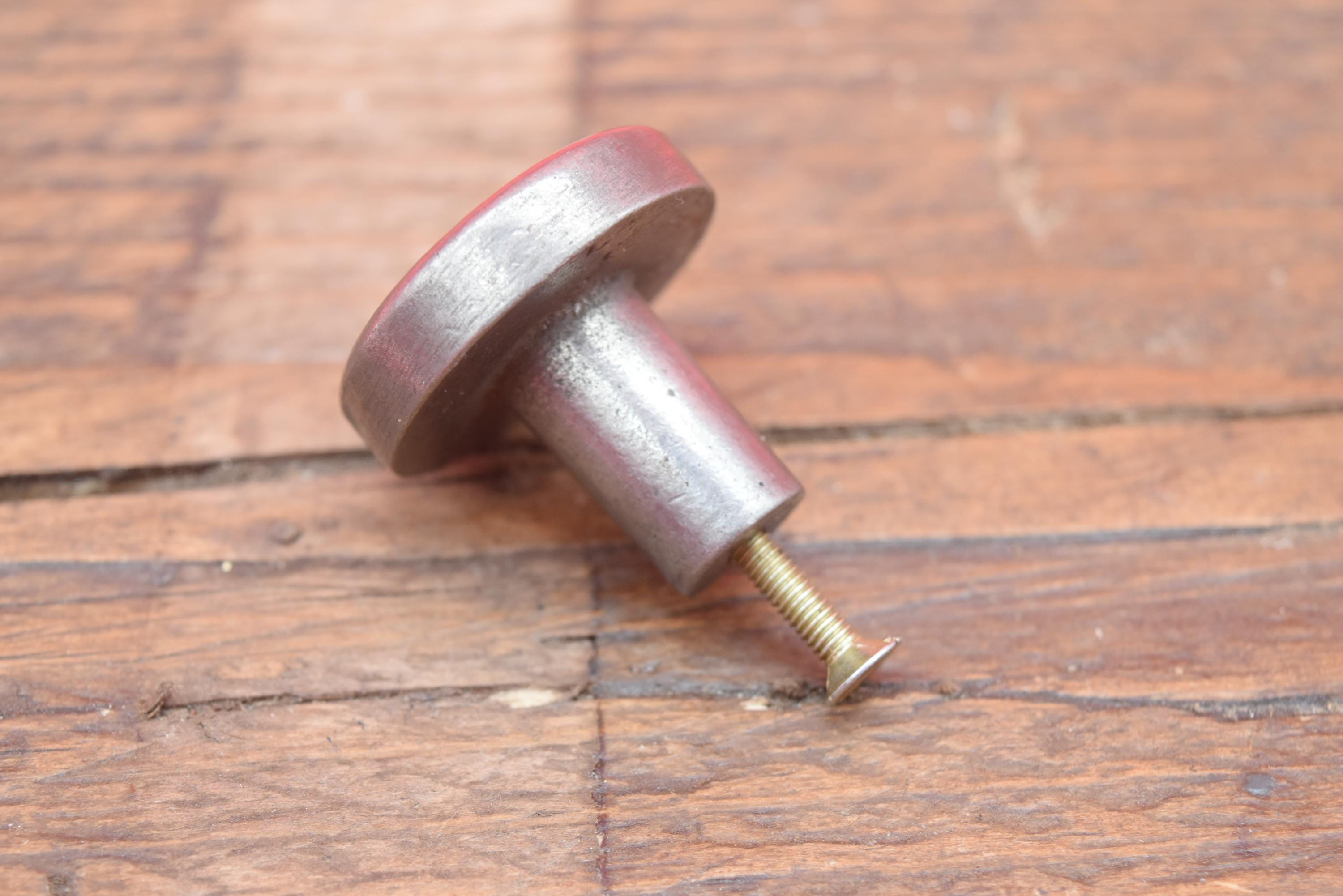Round Indent - Cast Iron Drawer Knob - Etsy